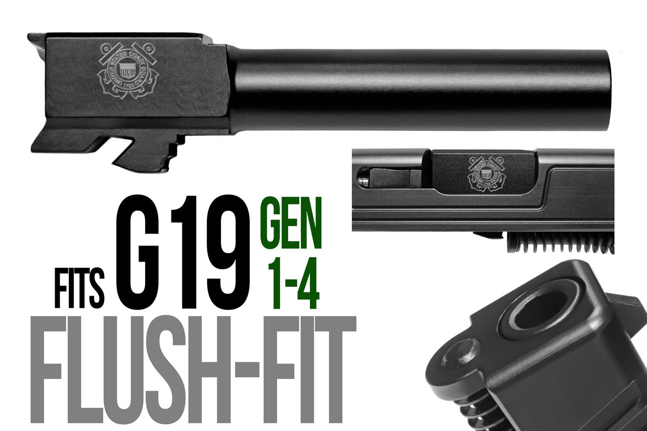 Coast Guard Logo Combat Armory barrel Fits Glock 19 9mm Flush Fit ...