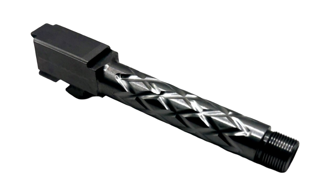 Combat Armory Barrel Fits Glock 19 9mm Match Diamond Weave Threaded ...