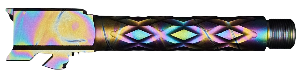 Combat Armory Barrel Fits Glock 19 9mm Match Diamond Weave Threaded Barrel in Python - COMBAT ARMORY