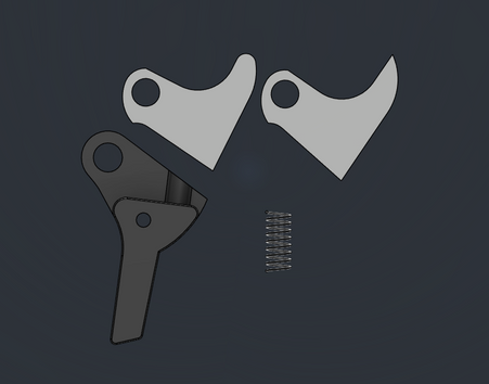 FRTv2 Flat Face Trigger Kit - 2 Stainless Steel Trips Fits Glock