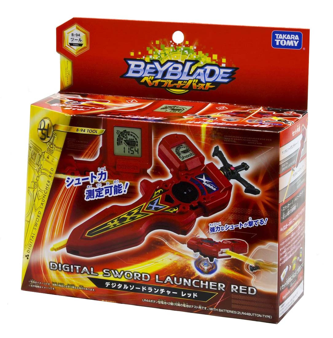 Takara Tomy Beyblade BURST B-94 Digital Sword Launcher (Red) - Ever-Wish
