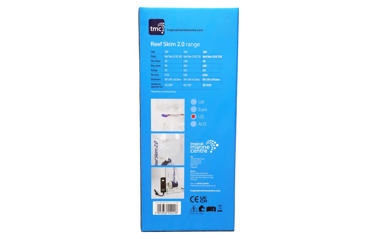 Reef Skim 2.0 1250 DC Protein Skimmer - Quality Marine