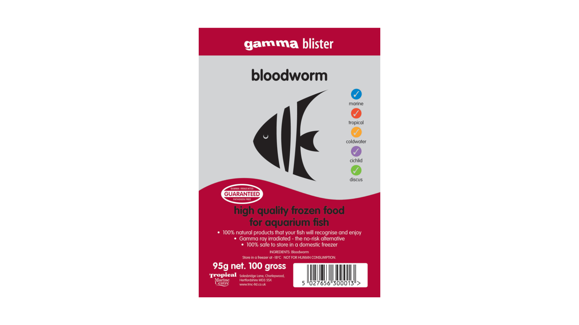 Gamma Bloodworm Blister Pack - Quality Marine
