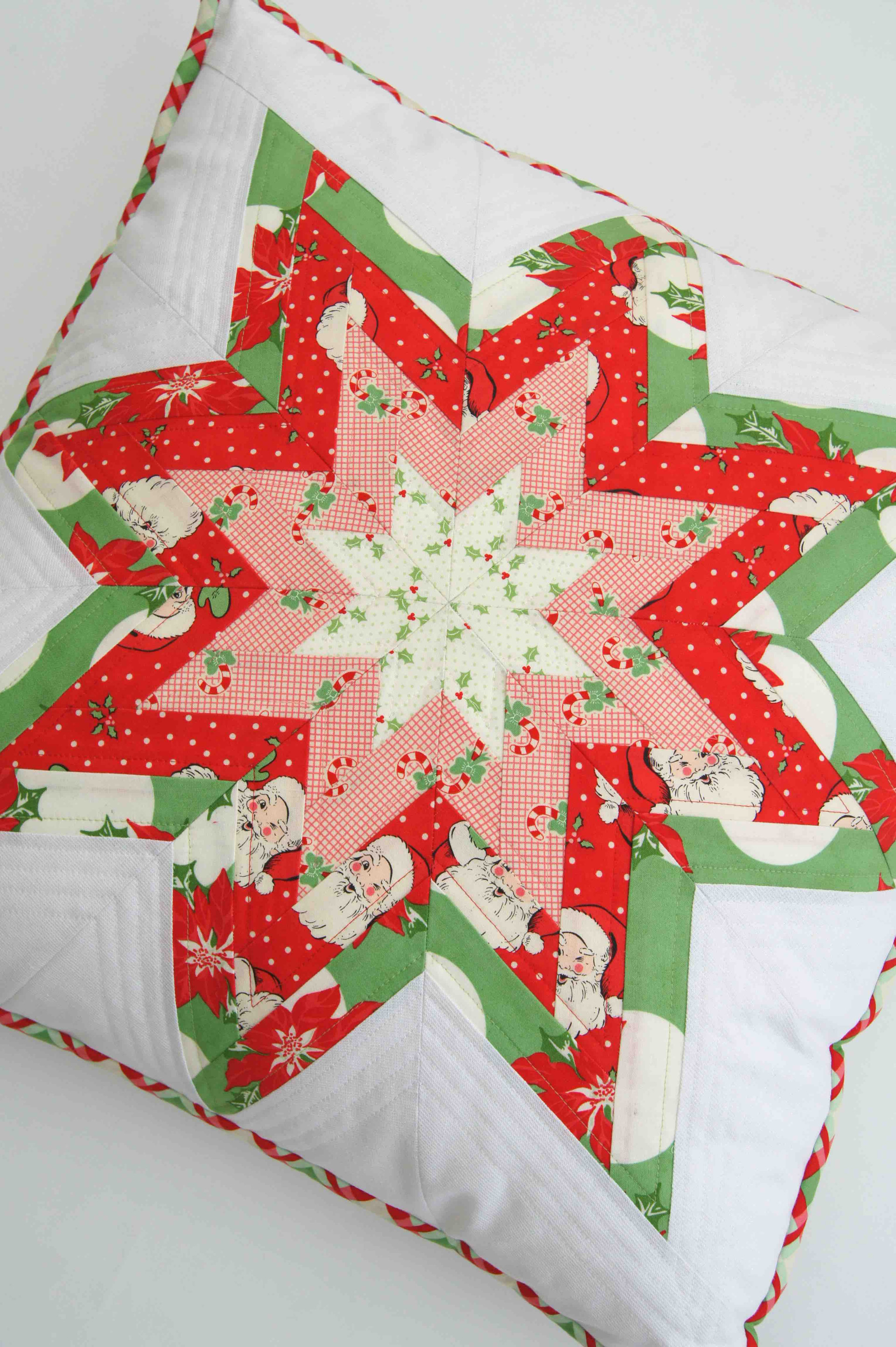 Twisted Lone Star Pillow PDF Pattern - Tied with A Ribbon