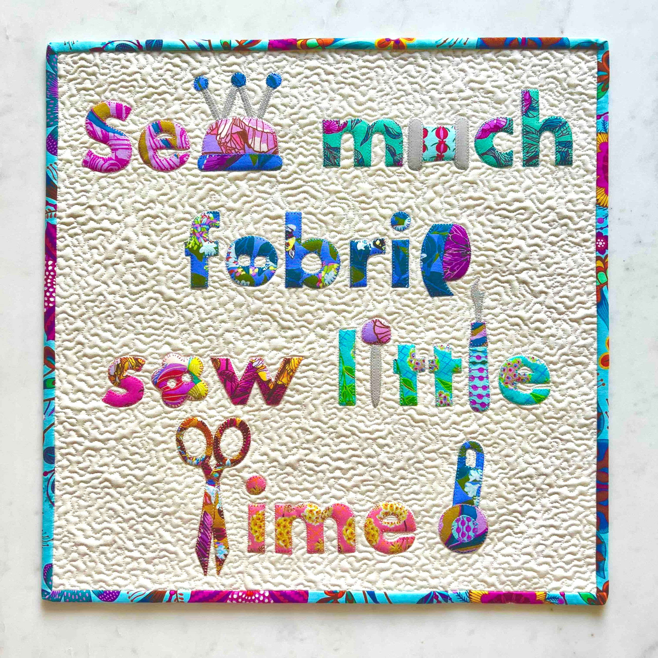 Sew Much Fabric Mini Quilt PDF Pattern - Tied with A Ribbon