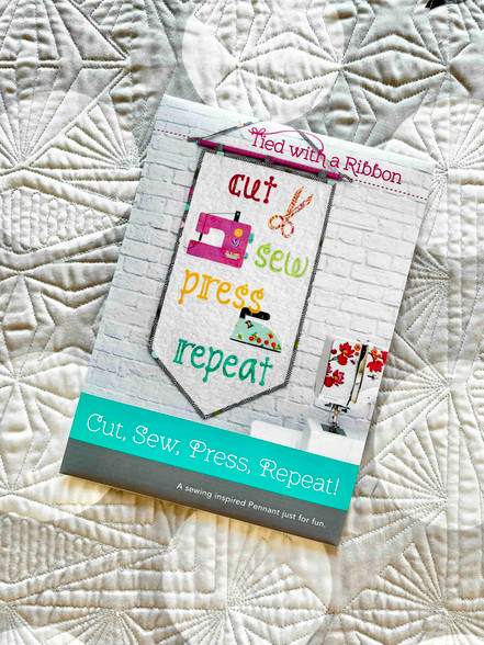 Cut Sew Press Repeat Mini Quilt Paper Pattern - Tied with A Ribbon