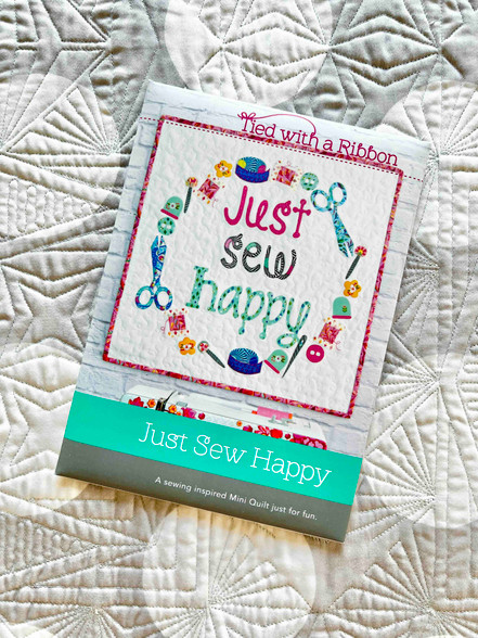 Just Sew Happy Mini Quilt Paper Pattern - Tied with A Ribbon