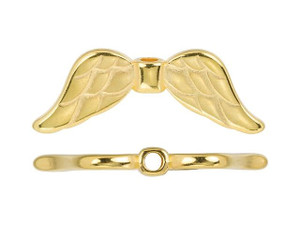 Antique Copper-Plated 32mm Long Angel Wing Bead