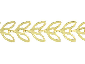 Rose Gold-Plated 6.5mm Chevron Link Chain by the Foot