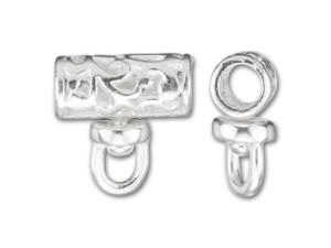 JBB 12mm Antique Silver-Plated Pewter Cut-Out Swivel Tube Bail