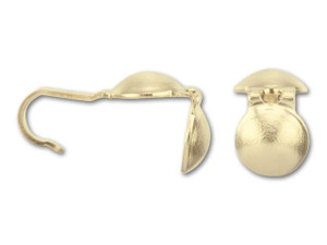 Gold-Filled Clamshell Bead Tip with 2 Rings