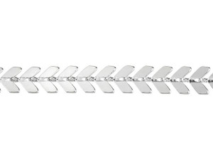 Rose Gold-Plated 6.5mm Chevron Link Chain by the Foot