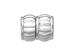 Rhodium-Plated Small Round Perforated Clasp