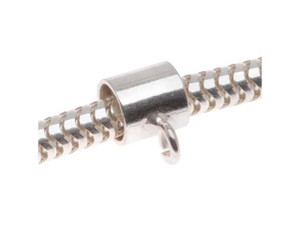 Sterling Silver Tube with Closed Ring Charm Finding 2.5mm Hole