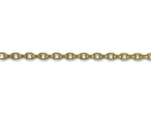 Small Antique Brass-Plated Satellite Chain by the Foot