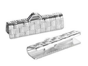 JBB Sterling Silver U-Shape 10mm Ribbon End