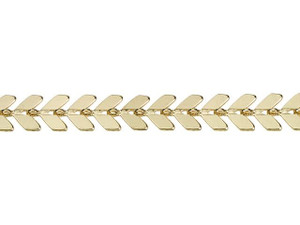 Rose Gold-Plated 6.5mm Chevron Link Chain by the Foot