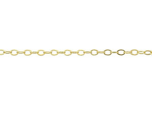 1216 Gold-Filled 14K/20 Hammered Cable Chain by the Foot