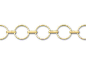 Rose Gold-Plated 6.5mm Chevron Link Chain by the Foot