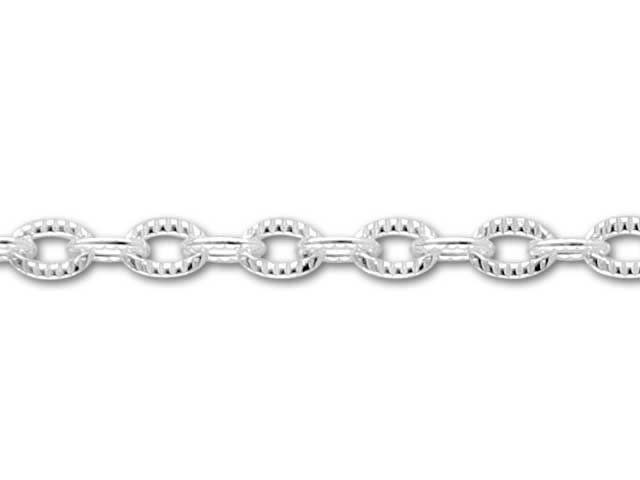 055 Sterling Silver Pattern Cable Chain by the Foot