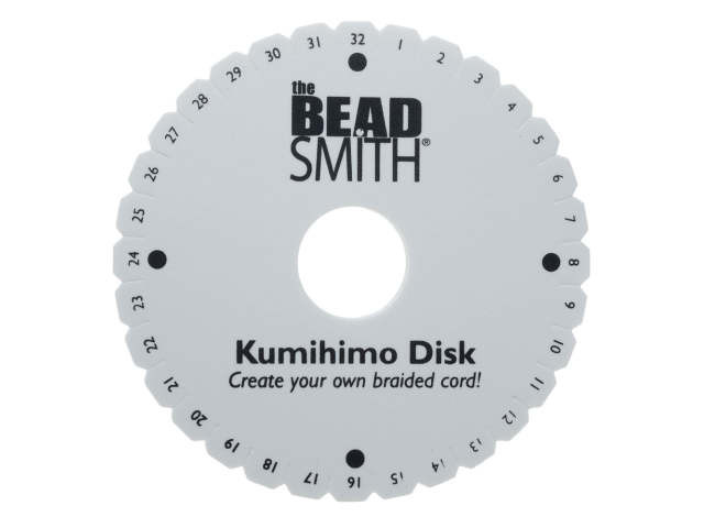 The Beadsmith Kumihimo Round Braiding Foam Disk with Instructions