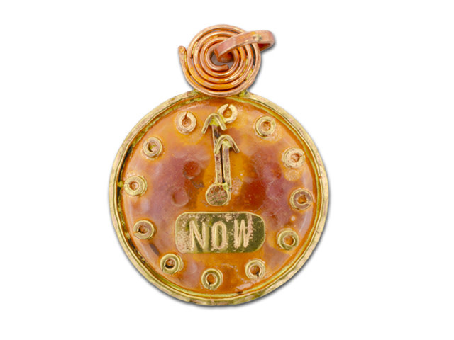 Patricia Healey Copper Now Clock Pendant - Artbeads.com