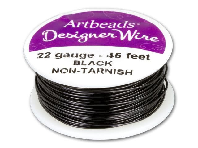 Artbeads Designer Wire - Black Non-Tarnish 22 Gauge (45 ft. spool)
