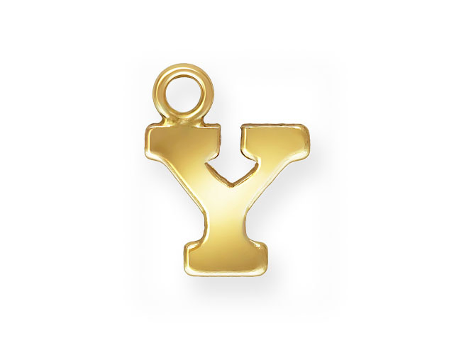 Gold-Filled 14K/20 Block Letter 'Y' Charm - Artbeads.com