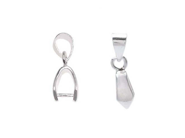 Beadalon Silver Plated 4mm Slider Pinch Bail For Gemstone & Crystal ...