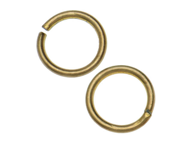 Raw Brass Open 8mm Jump Rings 18 Gauge (50 pcs) - Artbeads.com