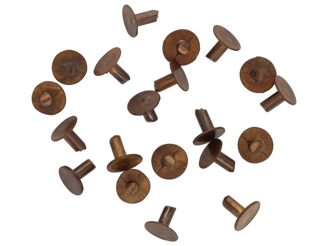 Vintaj Natural Brass, 1/8 Inch Nail Head Rivets for Leather (20 Pieces ...