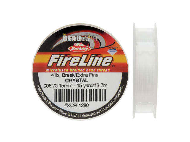 FireLine Braided Beading Thread, 4lb Test and 0.005 Thick, Crystal ...