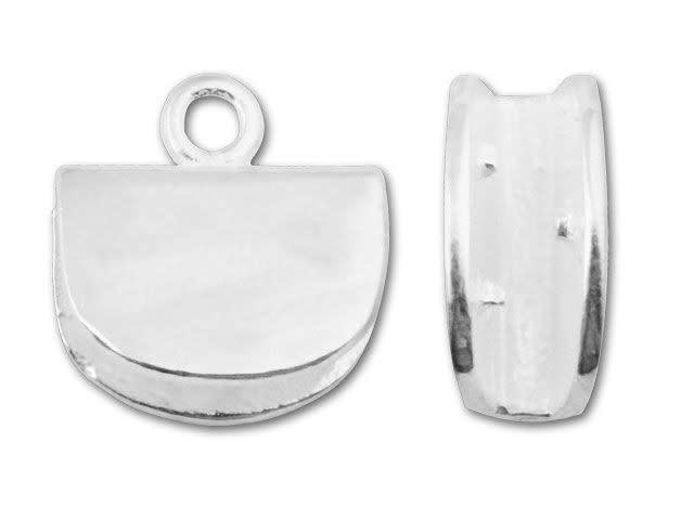 JBB Sterling Silver U-Shape 10mm Ribbon End