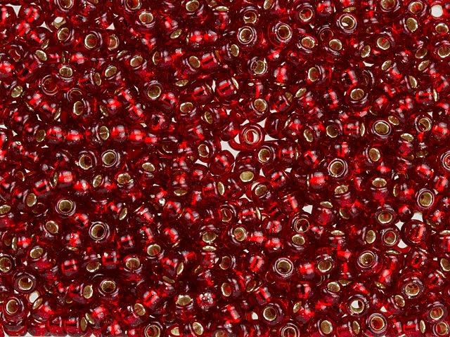 Miyuki 8/0 Round Seed Beads - Silver-Lined Ruby 22g Vial