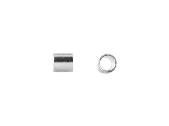 Sterling Silver 2 x 2mm Crimp Tube (250pc Pack)