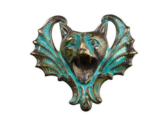 Brass Gargoyle with Patina Finish Embellishment