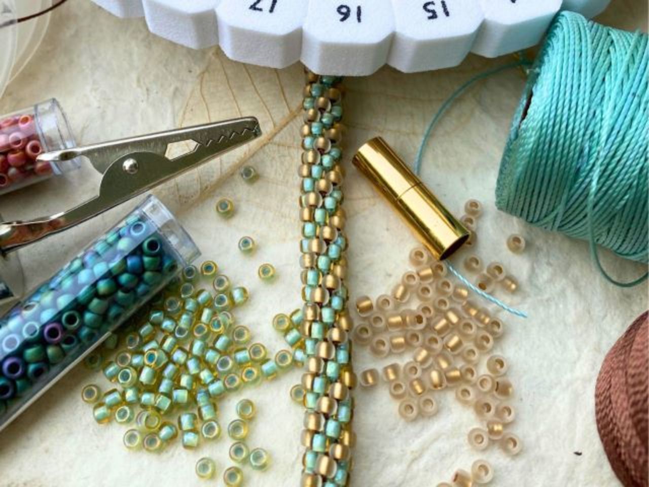 Julie's Bead Table: How to Make a Beaded Kumihimo Bracelet - Artbeads.com