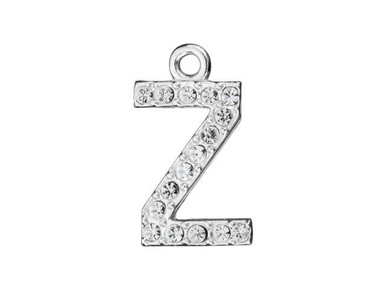 Sterling Silver Letter Z Pendant with Ring (12.5mm)