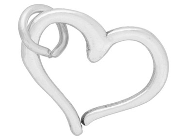 Sterling Silver Open Heart Charm