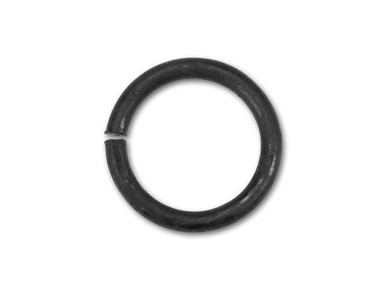 8mm Matte Black-Plated Open Jump Ring - 18 Gauge