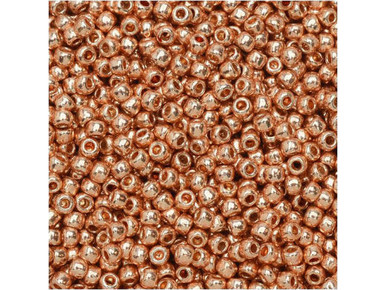 TOHO Round Bead 11/0 PermaFinish Galvanized Rose Gold 2.5-Inch Tube