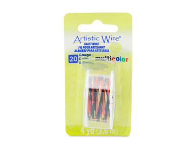 20-Gauge Multi-Color Red/Gold/Black Artistic Wire 4-Yard Spool