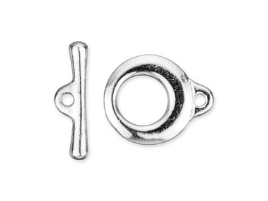 TierraCast White-Bronze-Plated Pewter Toggle Set