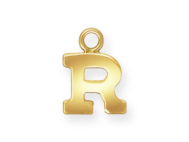 Gold-Filled 14K/20 Block Letter 'R' Charm - Artbeads.com