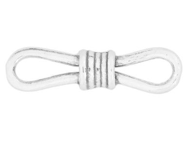 Artbeads Sterling Silver Infinity link that looks like a tied up rope ...