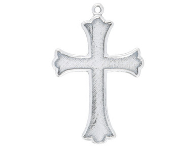 Artbeads Sterling Silver Wavy Framed Cross Pendant - Artbeads.com