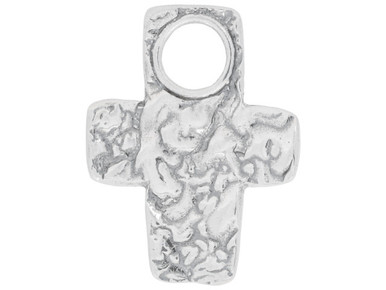 Artbeads Sterling Silver Wavy Cross Charm with Large Center Stringing ...