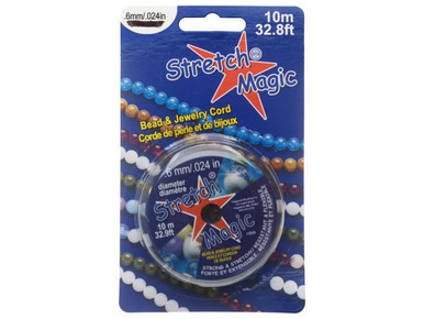 Stretch Magic Cord, Round .6mm (.024 Inch) Thick, 10 Meter Spool, Black ...