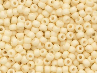 TOHO Bead Round Size 11/0 Opaque Pastel Frosted Egg Shell - 2.5 Inch ...