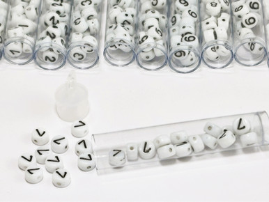 Czech Glass Beads (White) 7mm: Number 7 (2.5 Inch Tube) - Artbeads.com